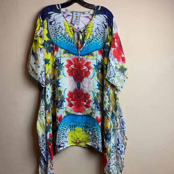 Johnny Was | Tops | Johnny Was 34 Sleeve Handkerchief Hem Multi Color ...